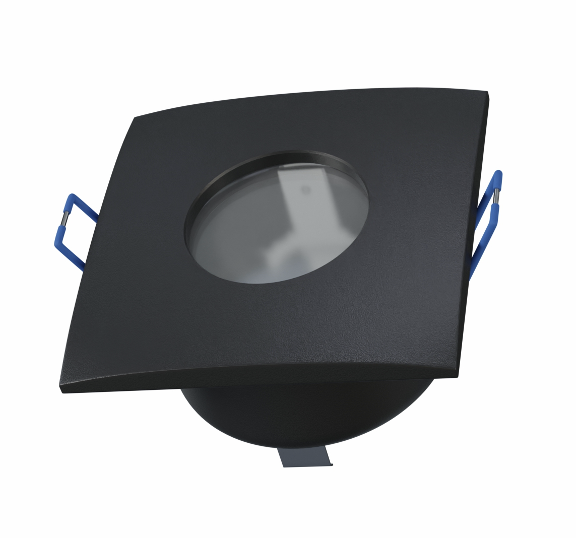 Stropna vgradna svetilka XANA - črna IP44 | Ohišja/rozete za žarnice