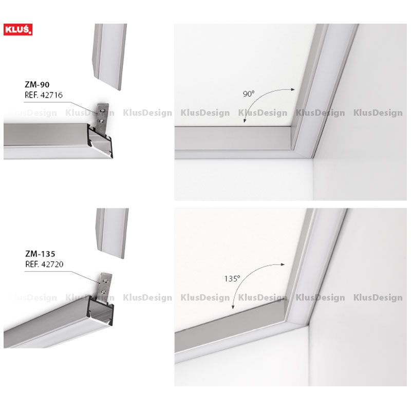 Klus - LED profil PDS-ZM ALU - mat | Profili za LED trak